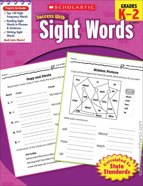 Scholastic Success with Sight Words, Grades K-2 - купить с доставкой по ...