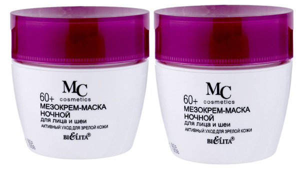 Белита Мезокрем-маска ночной для лица и шеи MEZOcomplex, активный уход для зрелой кожи, 60+, 50 ...