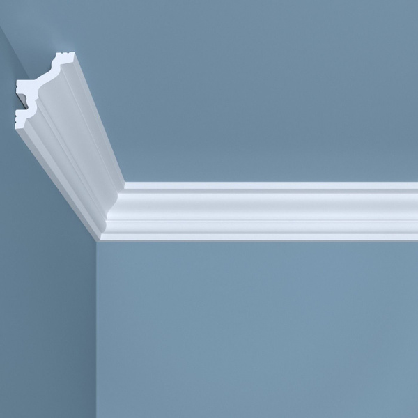 Плинтус потолочный (карниз) Bello Deco К7 Полистирол, размер 2000*45*35 ...