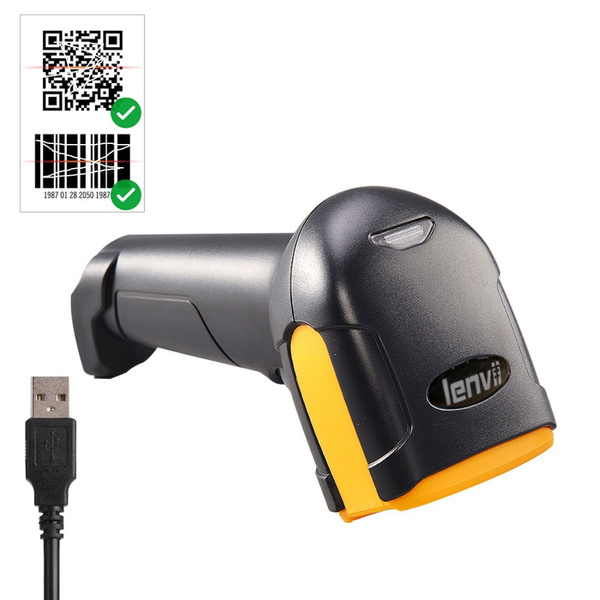 LENVII F510 Портативный кабельный сканер QR - кода 1D USB для ...