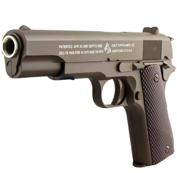 Пистолет игрушечный Кольт M1911 K116D на пульках металлический, детский ...