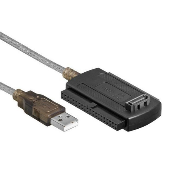 Адаптер-переходник IDE, SATA 2.5" / 3.5" на USB 2.0 черный, провод ...