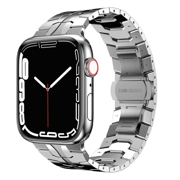 Ремешок из нержавеющей стали для Apple watch series 9 8 7 6 41 44 45MM, для iwatch Ultra 2 49MM ...
