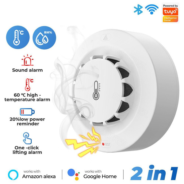 Умный датчик Дым температуры и влажности Tuya Smart Life Wi Fi купить