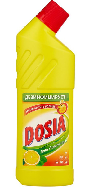 Dosia Гель чистящий, Лимон, 750 мл - купить с доставкой по выгодным ...