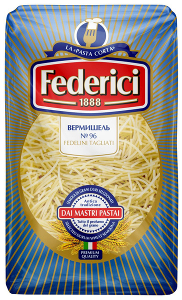 Макаронные изделия Federici Вермишель №96 Fedelini tagliati 400г ...