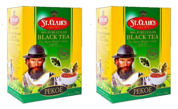 ST. CLAIR'S Чай черный листовой PEKOE, 250 грамм, 2 шт. - купить с ...
