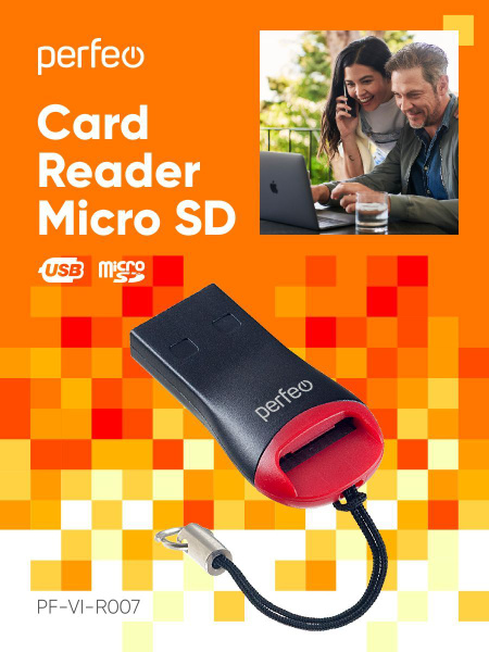 Картридер PERFEO (PF_4256) PF-VI-R007 MicroSD - купить с доставкой по ...