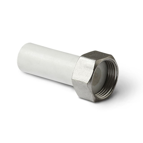 Штуцер полипропиленовый с накидной гайкой d20х3/4", 429721-shtucer-x125 ...
