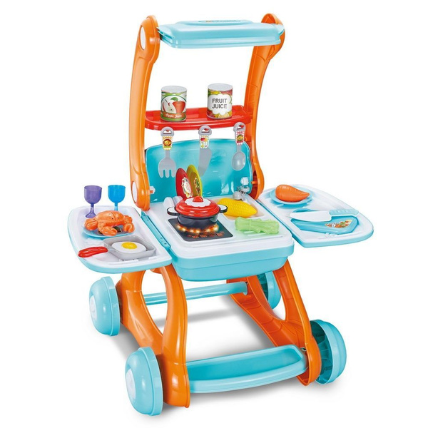 Игровой набор кухня , Pituso" 2 в 1 тележке", 22 элемента, тележка супермаркет , цвет мульти ...