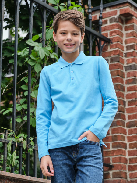 Поло T-SOD, размер 158, 164, цвет голубой, 100% хлопок - купить по выгодной цене в интернет ...