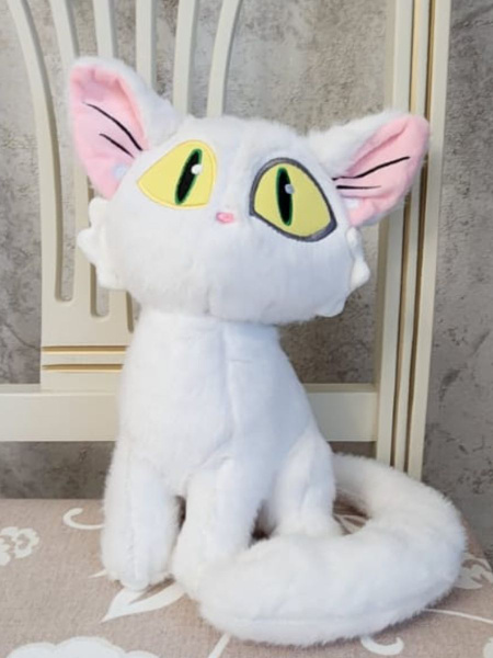 Мягкая игрушка, Судзумэ закрывающая двери, кот Дайджин белый 25 см ...