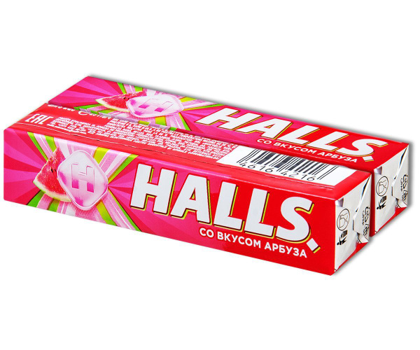 Леденцы конфеты для горла Halls Холс Арбуз, 25 г, 2 шт. - купить с ...