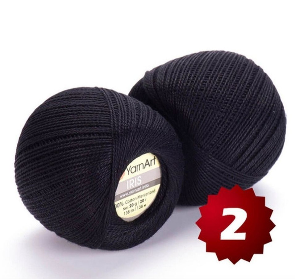 Пряжа Yarnart iris (Канариас) 2 шт, нитки для вязания крючком 100% ...