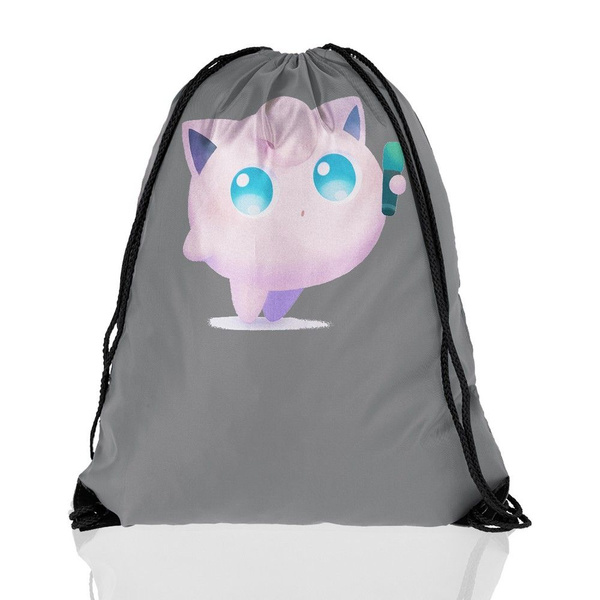 Мешок для сменной обуви ДТФ серый Аниме Pokemon ( Покемоны, Пикачу ...