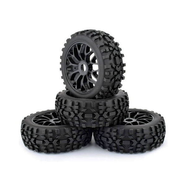 (O061)4 шт. 118 мм 1/8 RC внедорожные шины для багги колеса 17 мм с ...