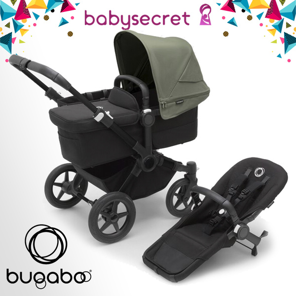 Коляска 2 в 1 Bugaboo Donkey5 Mono на шасси Black (midnight black/forest green) - купить с ...