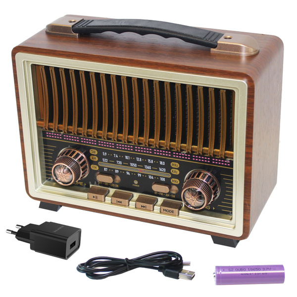 Радиоприёмник с симпатичным ретро-дизайном Meier M-2025BT Gold, с поддержкой Bluetooth и блоком ...