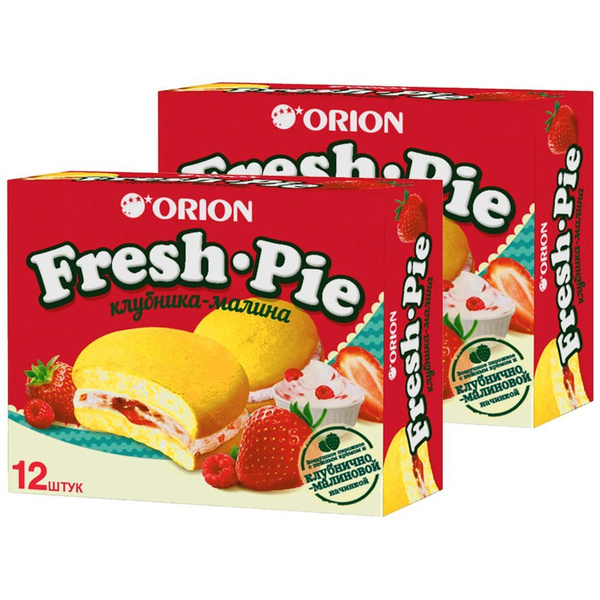 Пирожное бисквитное Orion Fresh Pie Фреш Пай с клубнично-малиновой ...