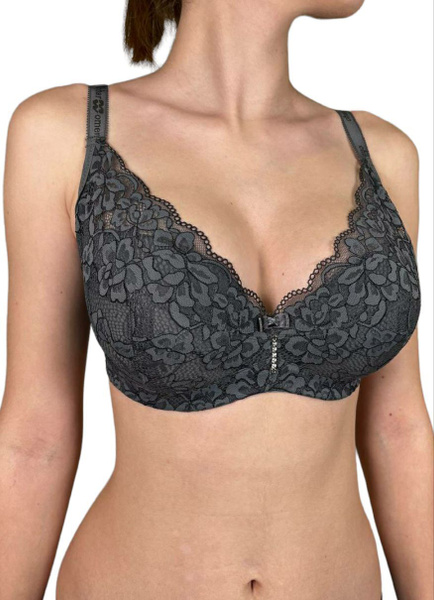 Бюстгальтер Женский VE.NU.S классическая чашка, размер 100E серый Полиамид, Эластан Вечерний ...