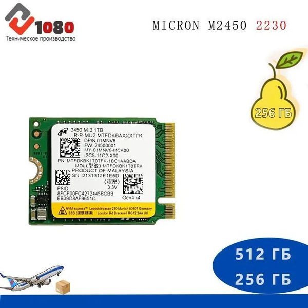 256 ГБ Внутренний SSD-диск Micron M2450 256GB (M2450-SSD -256GB ...