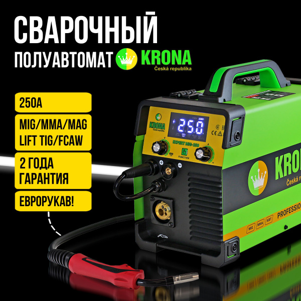 Сварочный аппарат KRONA, Антизалипание электрода, Горячий старт, Защита ...