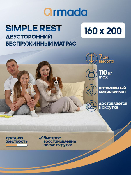 Топпер-наматрасник Armada Топер, Беспружинный, 160 - купить по выгодной цене в интернет-магазине ...
