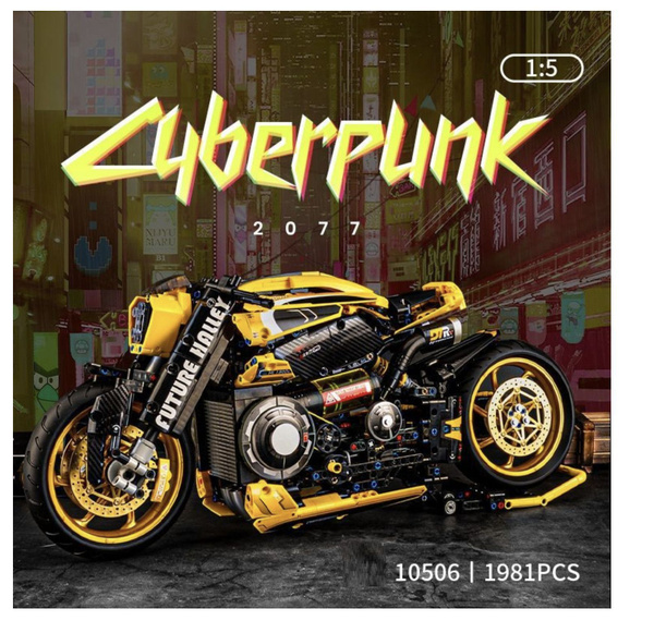 Конструктор Мотоцикл в стиле "Киберпанк 2077" 1981 деталь - купить с доставкой по выгодным ценам ...