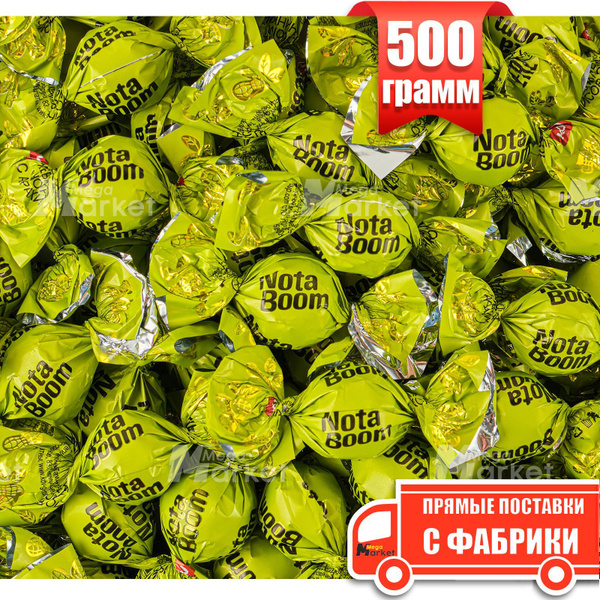 Характеристики Конфеты жевательные Нота бум Nota Boom с арахисовой начинкой ТМ KDV, 500 г ...