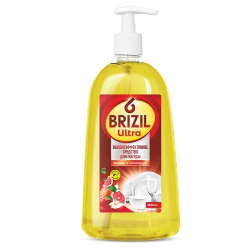 BRIZIL ULTRA Средство для посуды с дозатором яблоко и грейпфрут 1л ...