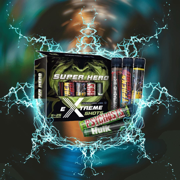 Предтреник Super Hero (Underpharm Labs) набор из 5 шотов - купить с доставкой по выгодным ценам ...