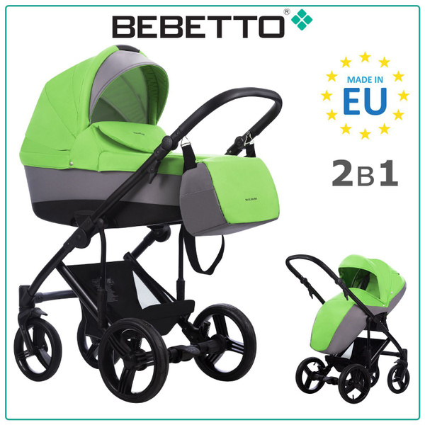 Коляска детская универсальная 2 в 1 Bebetto Magnum / 193 / салатовый ...