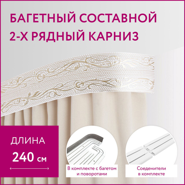 Карниз с багетной планкой 2 ряда LEGRAND Составной - купить по ...