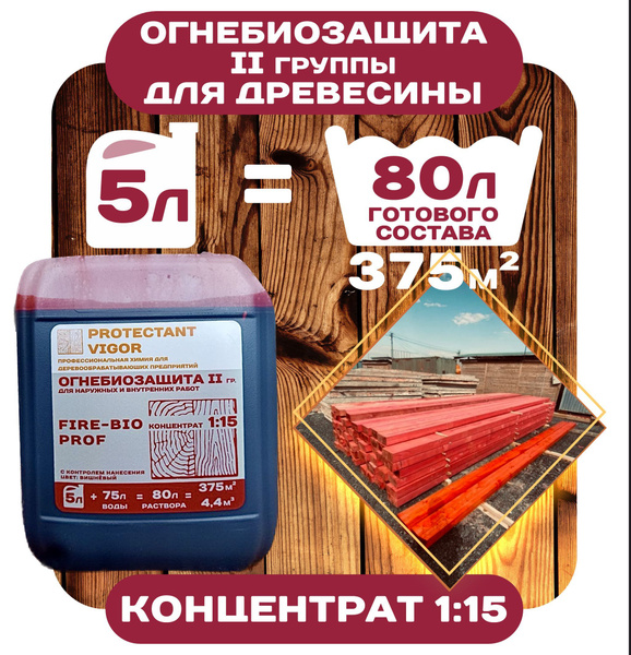 Строительный антисептик PROTECTANT VIGOR Огнебиозащитный, Глубокого ...