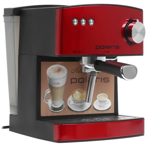 Polaris Кофеварка рожковая Polaris PCM 1528AE Adore Crema красный ...