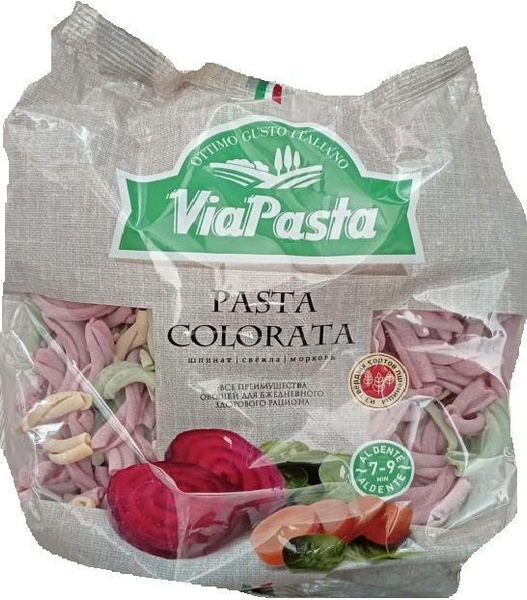 Макаронные изделия с обогащенными добавками, Pasta Colorata, Via Pasta ...