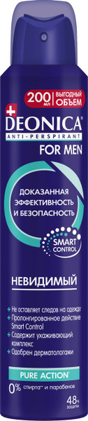 Антиперспирант Deonica For Men Невидимый спрей, 200 мл - купить с доставкой по выгодным ценам в ...