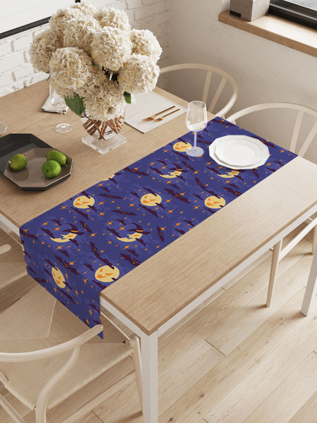 Дорожка водоотталкивающая на стол "Хитрая луна и месяц" JoyArty с рисунком 145 на 40 см - купить ...