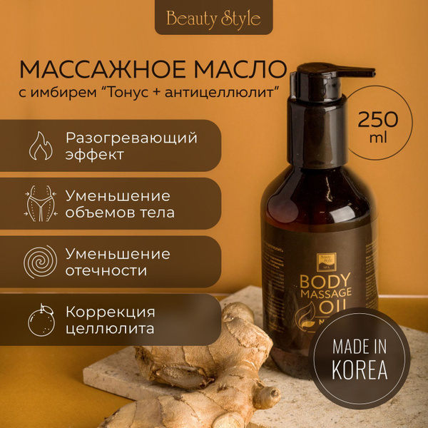 Beauty Style Массажное антицеллюлитное масло для тела с разогревающим