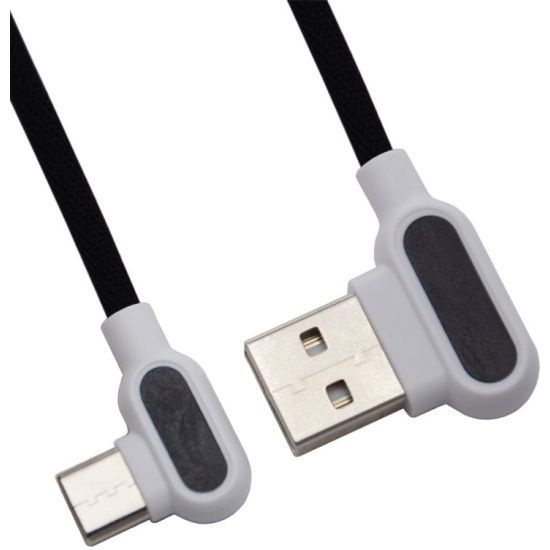 Кабель USB Type-C, USB угловой зарядный USB to USB-C L-образный разъем ...