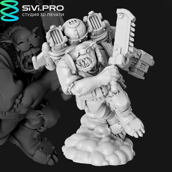 Вопросы и ответы о Миниатюра для настольных игр DnD Орк на джетпаке - Orkz Jumper 1 в масштабе ...