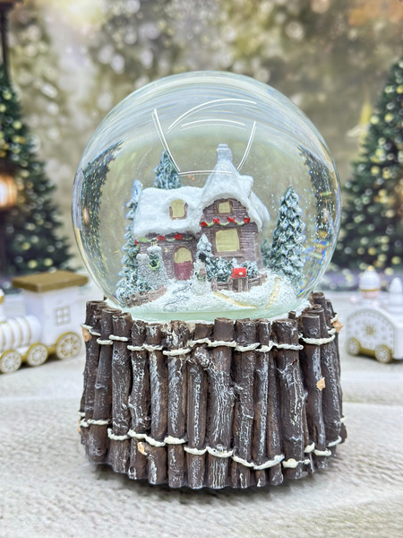 Новогодний шар с музыкой "Уютный домик" купить c доставкой на OZON по ...