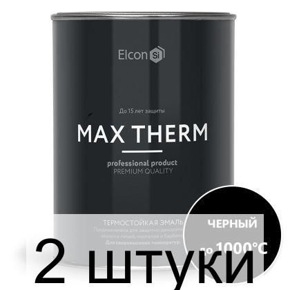 Эмаль Elcon ELCON термостойкая черная 0,8кг, Полуматовое покрытие - купить в интернет-магазине ...