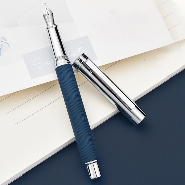 HongDian 1843 Перьевая ручка с металлическим волнистым узором серии ...