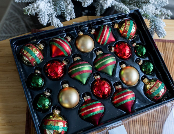 Набор ёлочных шаров Kaemingk, диаметр 4 см, купить по выгодной цене в интернет-магазине OZON ...