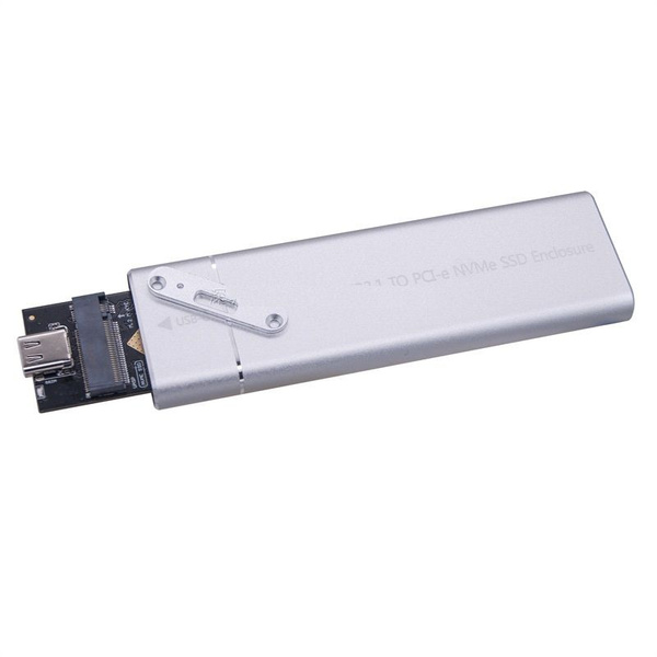 USB 3.1 type-C M.2 NVME NGFF SSD gen2 бокс, корпус серебристый - купить с доставкой по выгодным ...