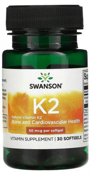 Характеристики Витаминно-минеральный комплекс Swanson Vitamin K2 - Natural 50 mcg, 30 капс ...