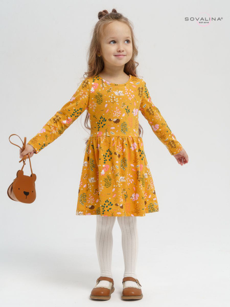 Платье для девочки SOVAlina в садик 2 года, Девочки, На любой сезон, размер 98, материал Хлопок ...