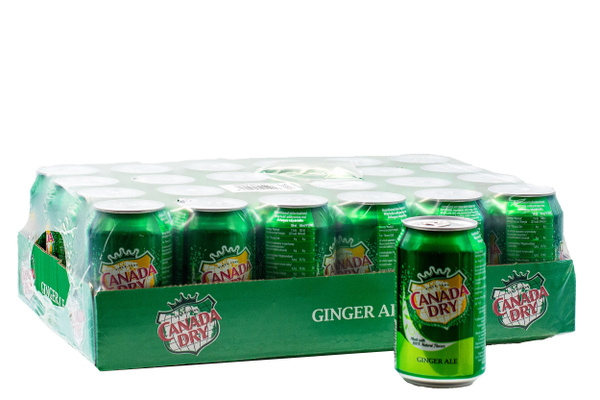 Напиток б/а, газ. Канада Драй Имбирный Эль 330 мл / Canada Dry Ginger Ale 330 ml ж/б Упаковка ...