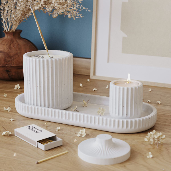 Подставка под благовония MUSKO MU_402_chloe_22__белый_Белый глянцевый ...